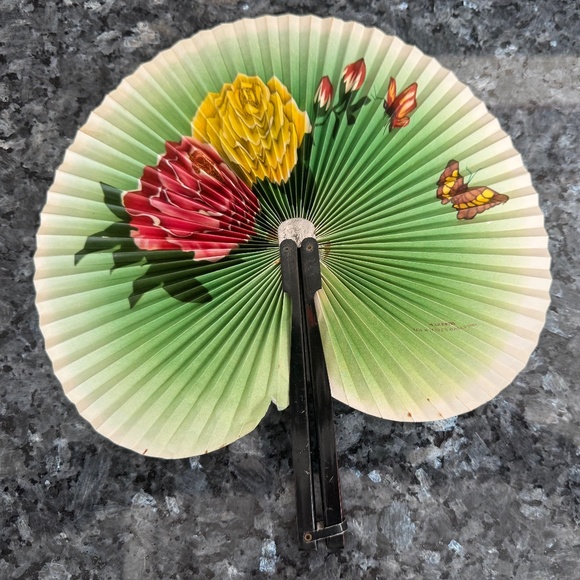 Accents | Vintage Peoples Republic Of China Folding Fan Wmetal ...